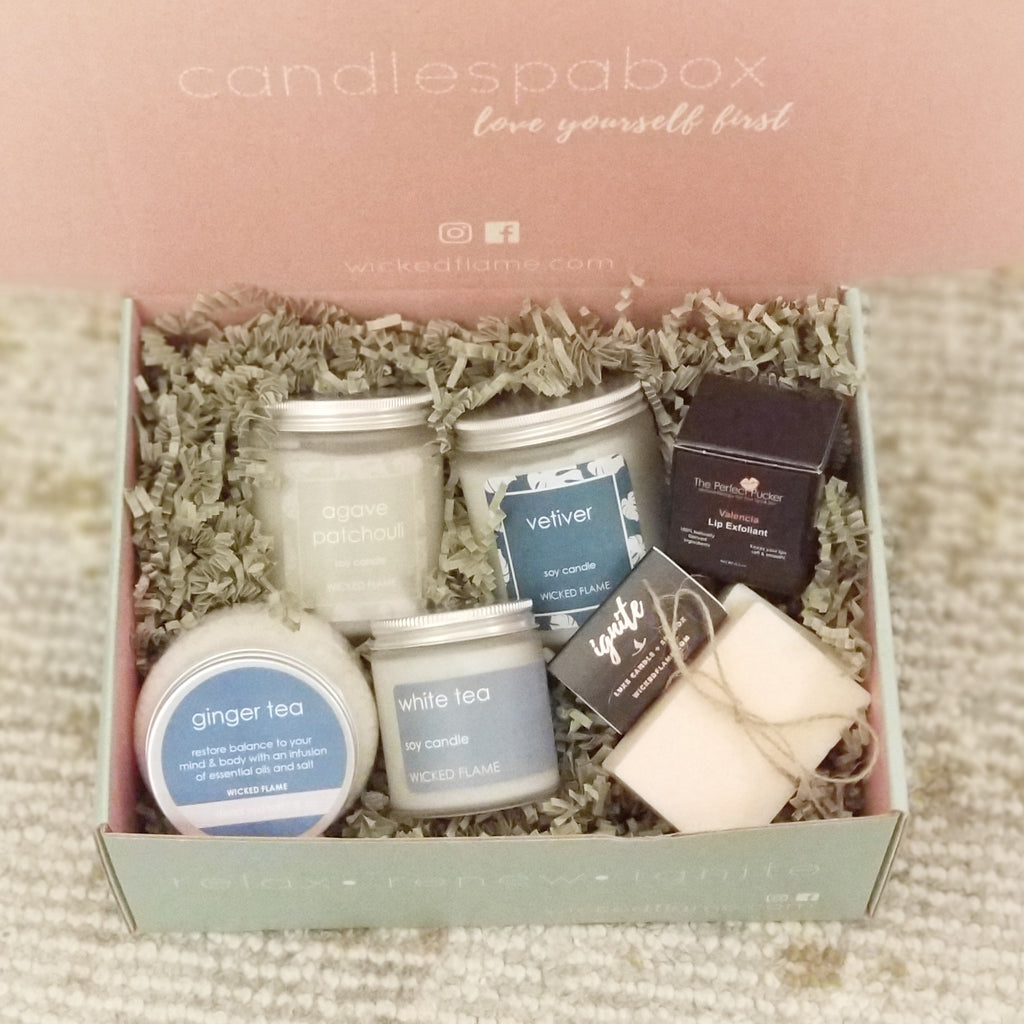 May Candle + Spa Box: Zest! | Candle Subscription + Spa Box | Wicked Flame